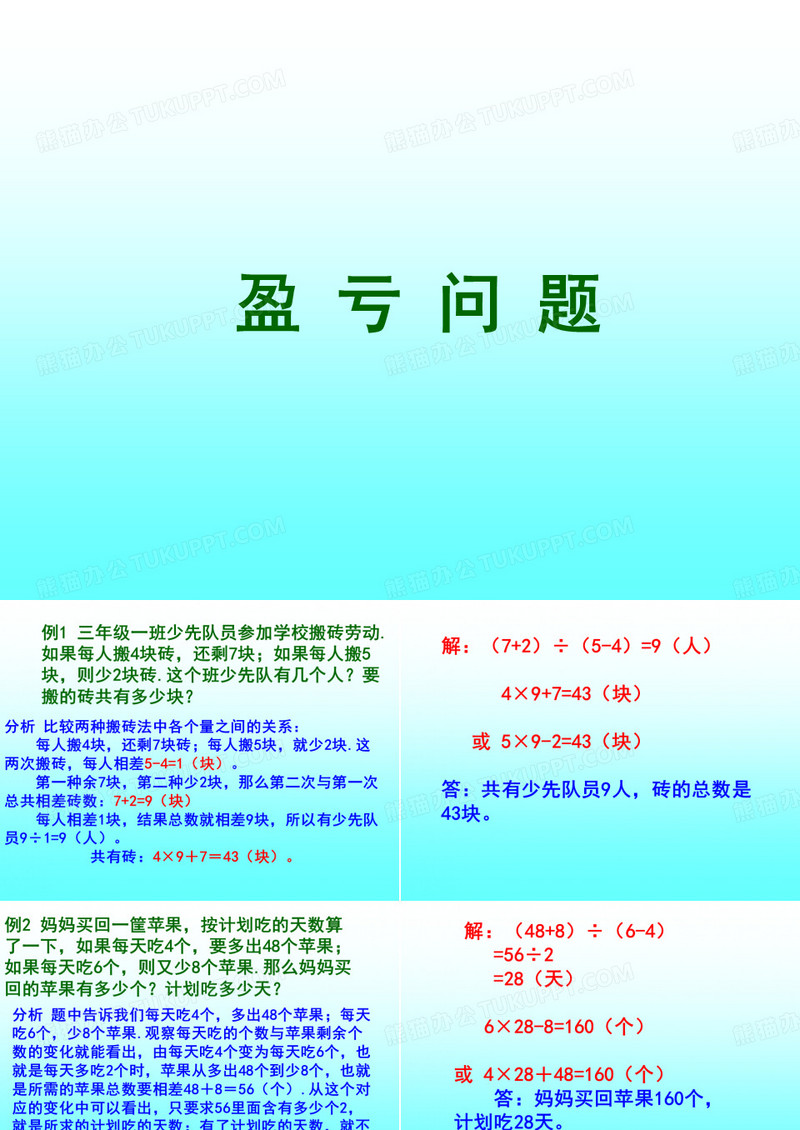盈亏问题模板下载 问题 图客巴巴